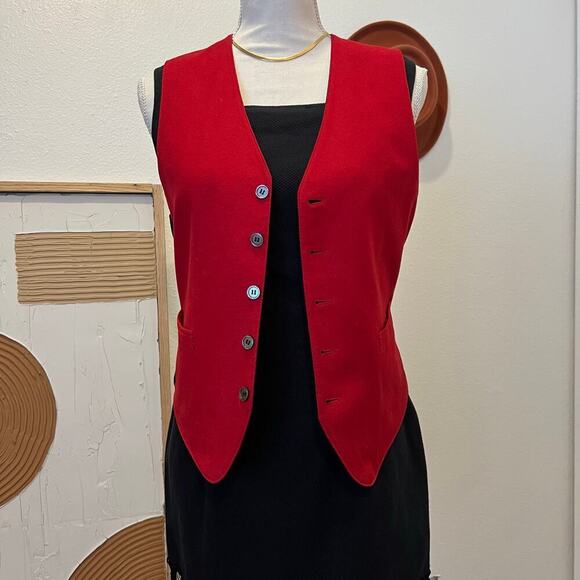 Vintage | Jackets & Coats | Vintage 9s Reversible Red Wool Southwestern ...